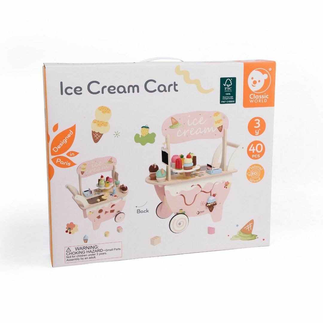 Classic World Ice Cream Cart | Wooden Pretend Play Shop for Kids – The ...