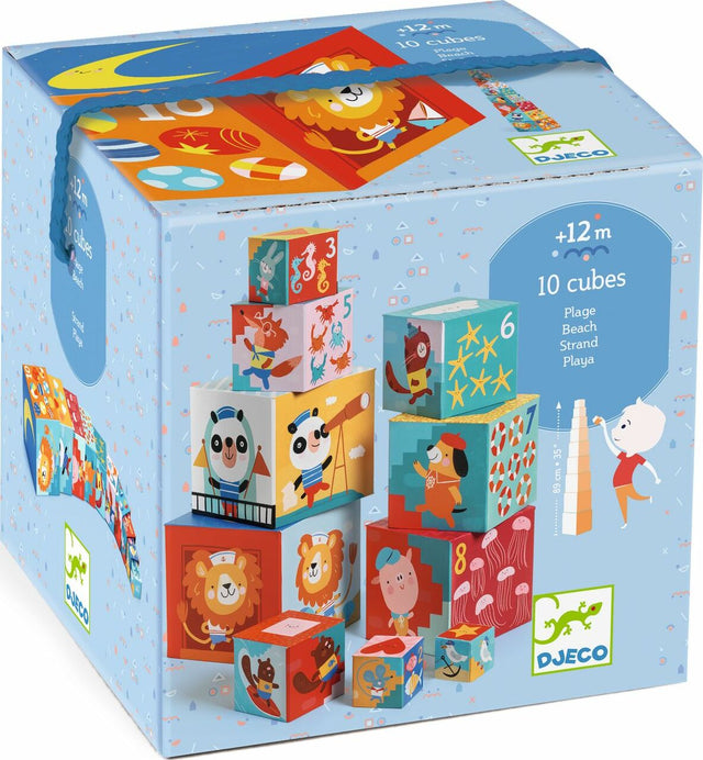 Djeco Beach Stacking Cubes – Nesting Blocks for Toddlers | The Toy Box ...