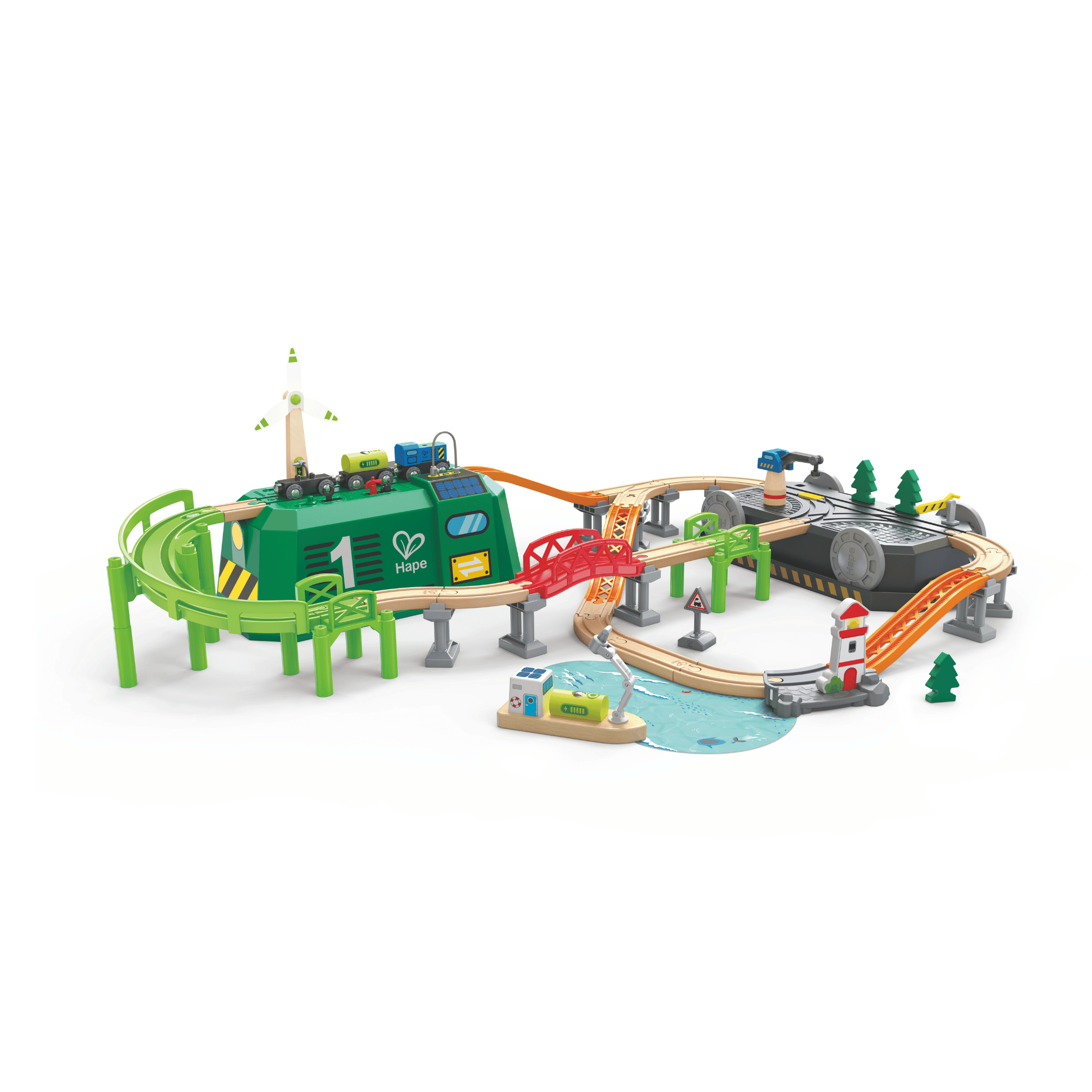 Hape Train Bucket Set – Eco Train Set with Solar & Wind Power – The ...