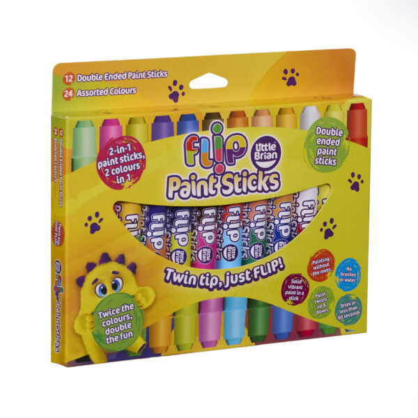 Little Brian Flip Paint Sticks 12pk – 24 Colours | The Toy Box NZ – The ...