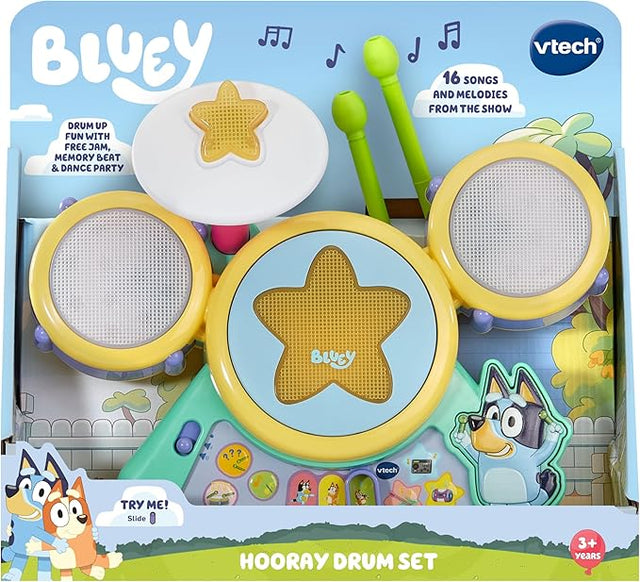 VTech Bluey Hooray Drum Set Musical Toy 3–6 Years | The Toy Box NZ
